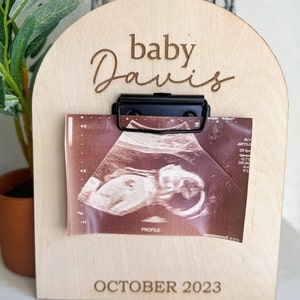 Custom Pregnancy Announcement Frame Keepsake Sonogram Frame New Mom ...
