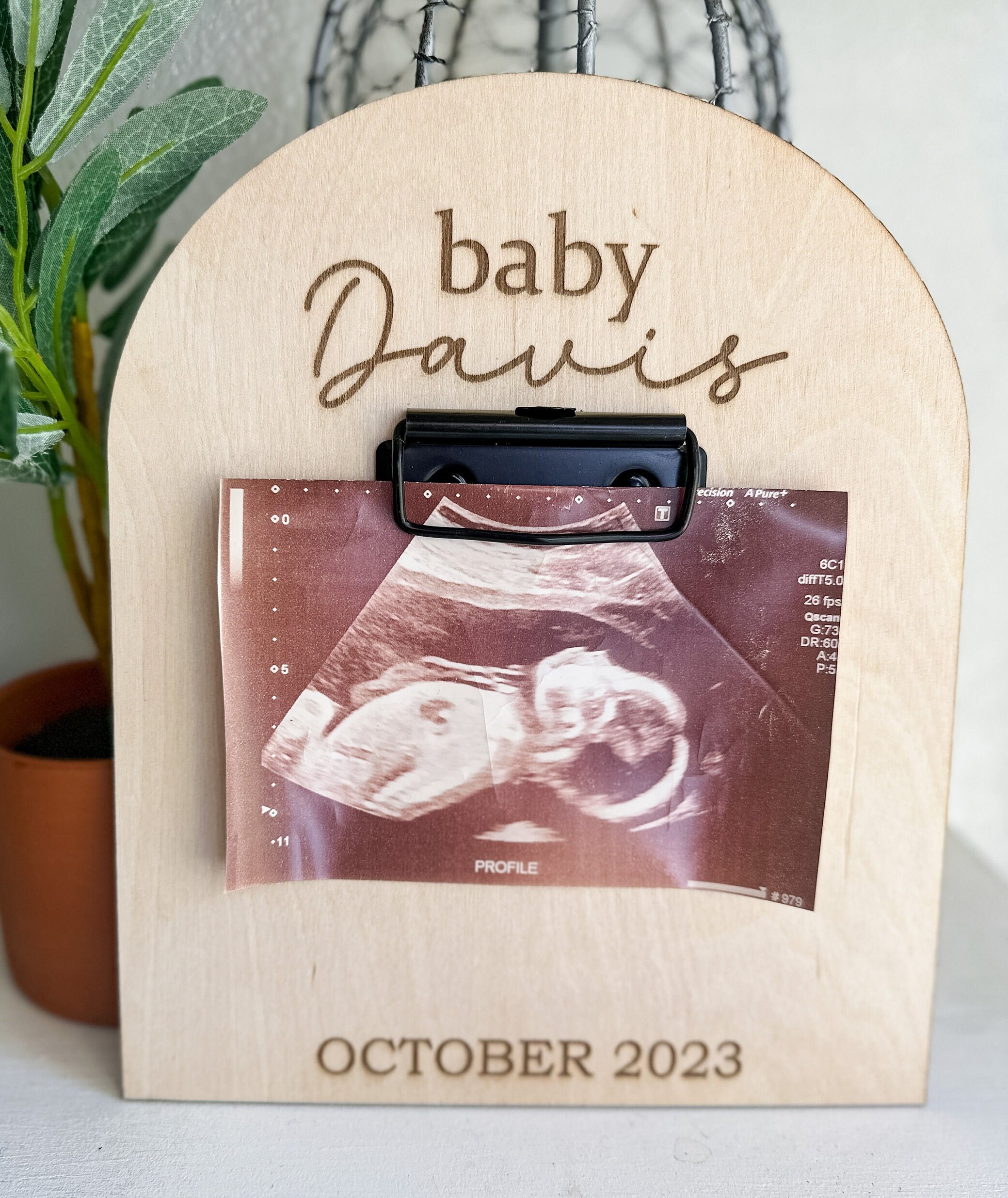 Custom Pregnancy Announcement Frame Keepsake Sonogram Frame New Mom ...