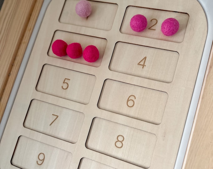 Flisat Table Insert Counting Board Toddler Learning Activity Montessori ...