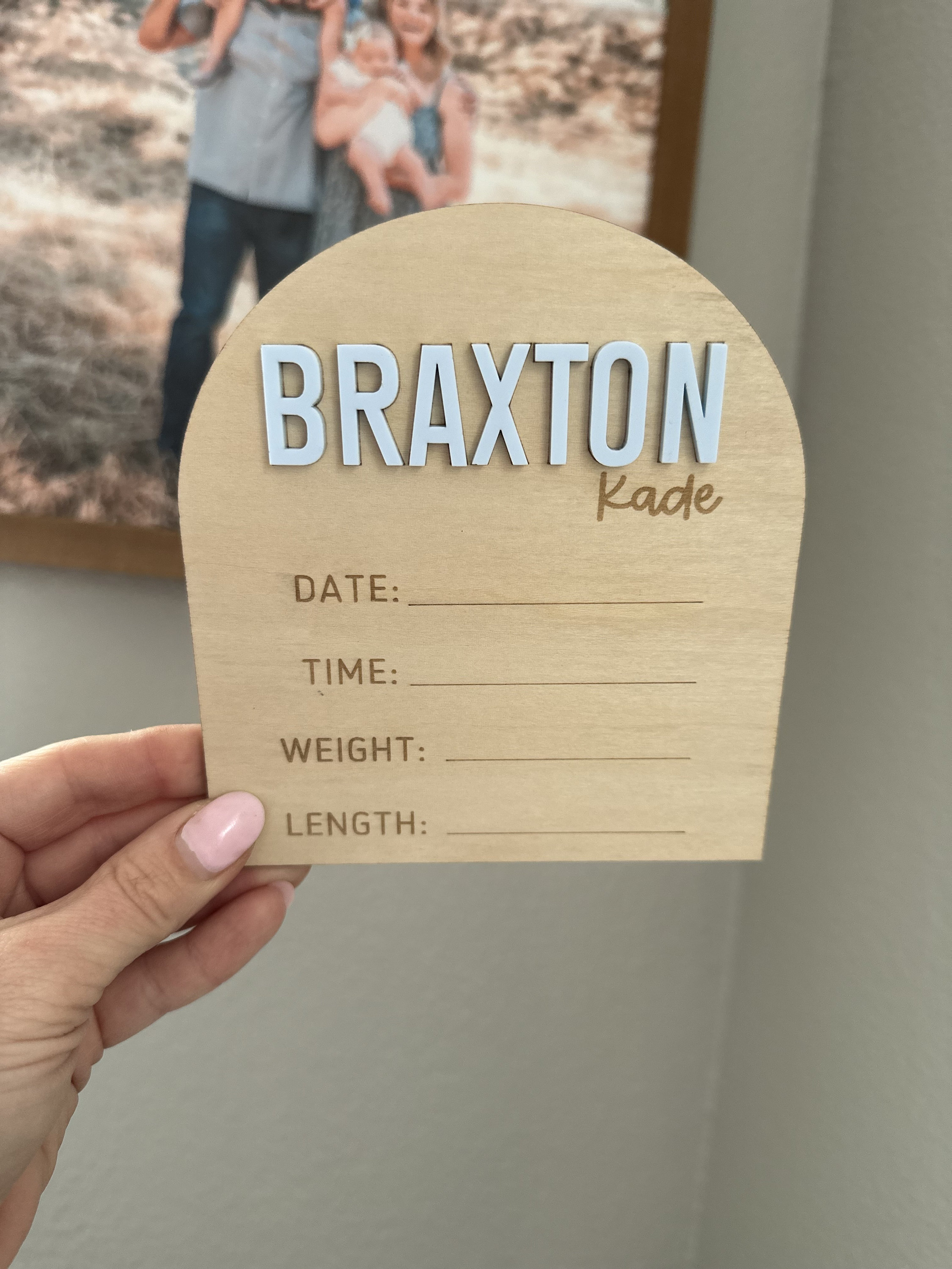 Custom Baby Name Sign Modern Hospital Name Sign - Etsy