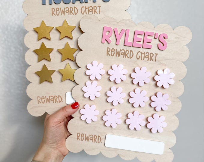Star Reward Chart Toddler Behavior Chart Reusable Good Behavior Tracker ...