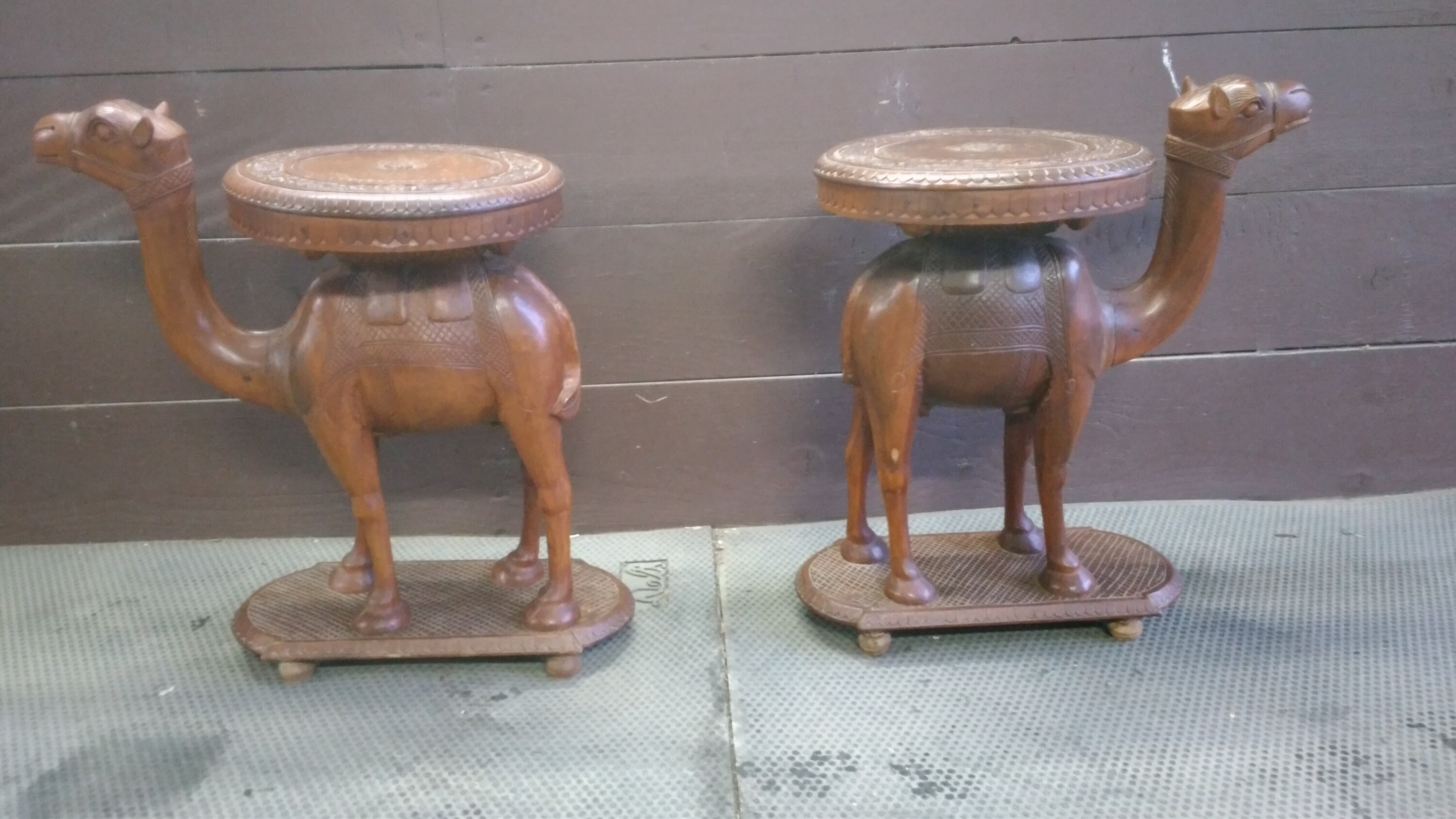 Vintage Anglo-indian Hand Carved Camel Tables Beautiful Definition ...