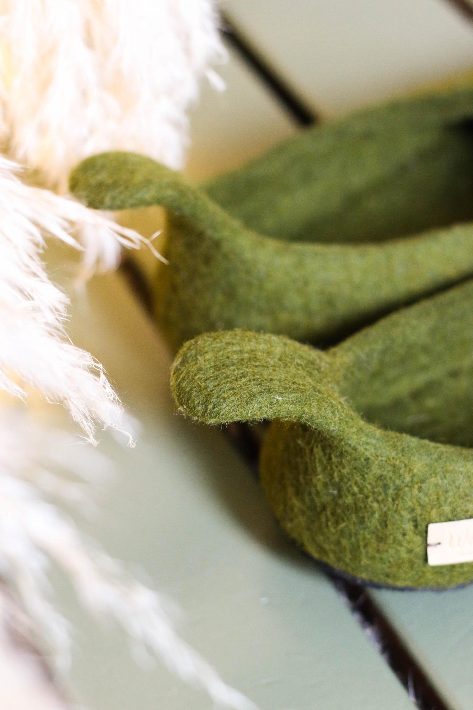 Wool Barefoot Slippers With Full Heel Natural Foot Shaped Slippers ...