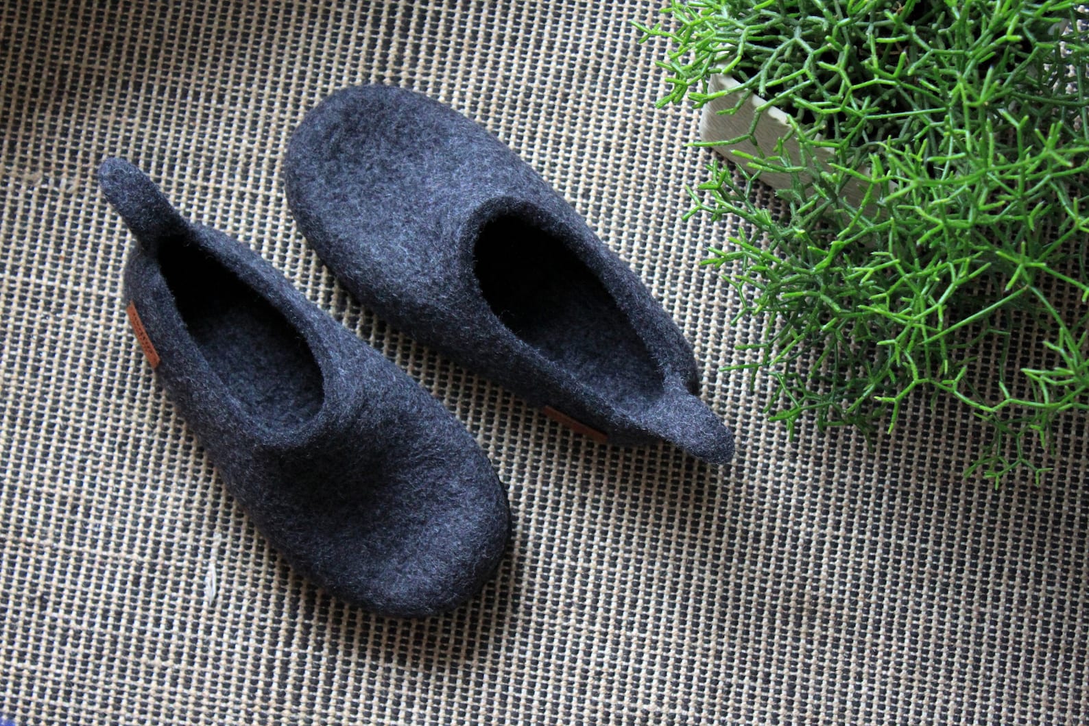 Handmade Natural Wool Felt Slippers for Women Organic Wool - Etsy