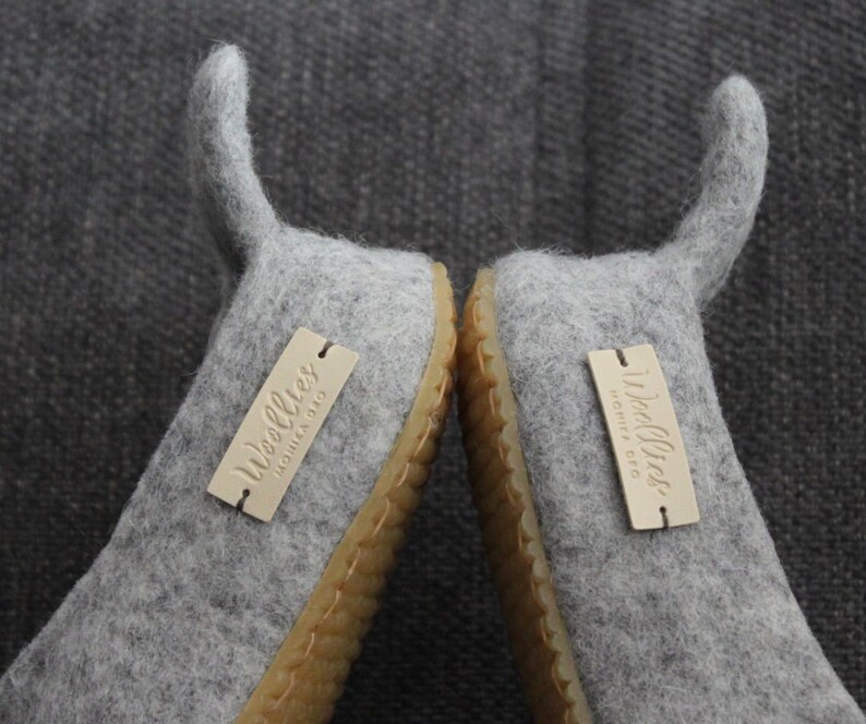 Felted Natural Wool Slippers for Kids - Handmade Eco Friendly Children ...