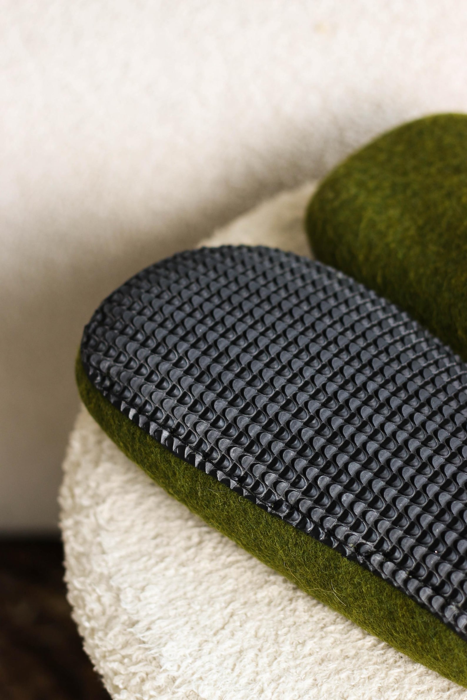 Wool Barefoot Slippers With Full Heel Natural Foot Shaped Slippers ...