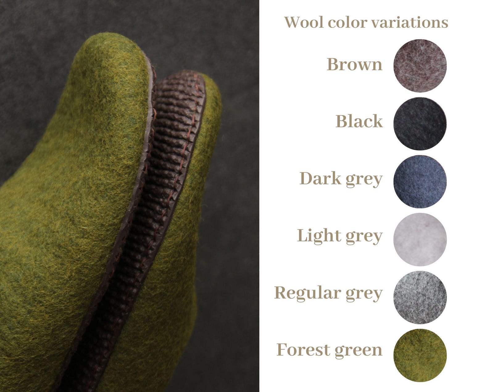 Black Indoor Barefoot Slippers Women, Wide Toe Box Felted Sandals ...