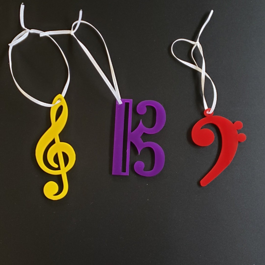 Simple Clef Ornaments, Alto Clef, Bass Clef, or Treble Clef - Etsy
