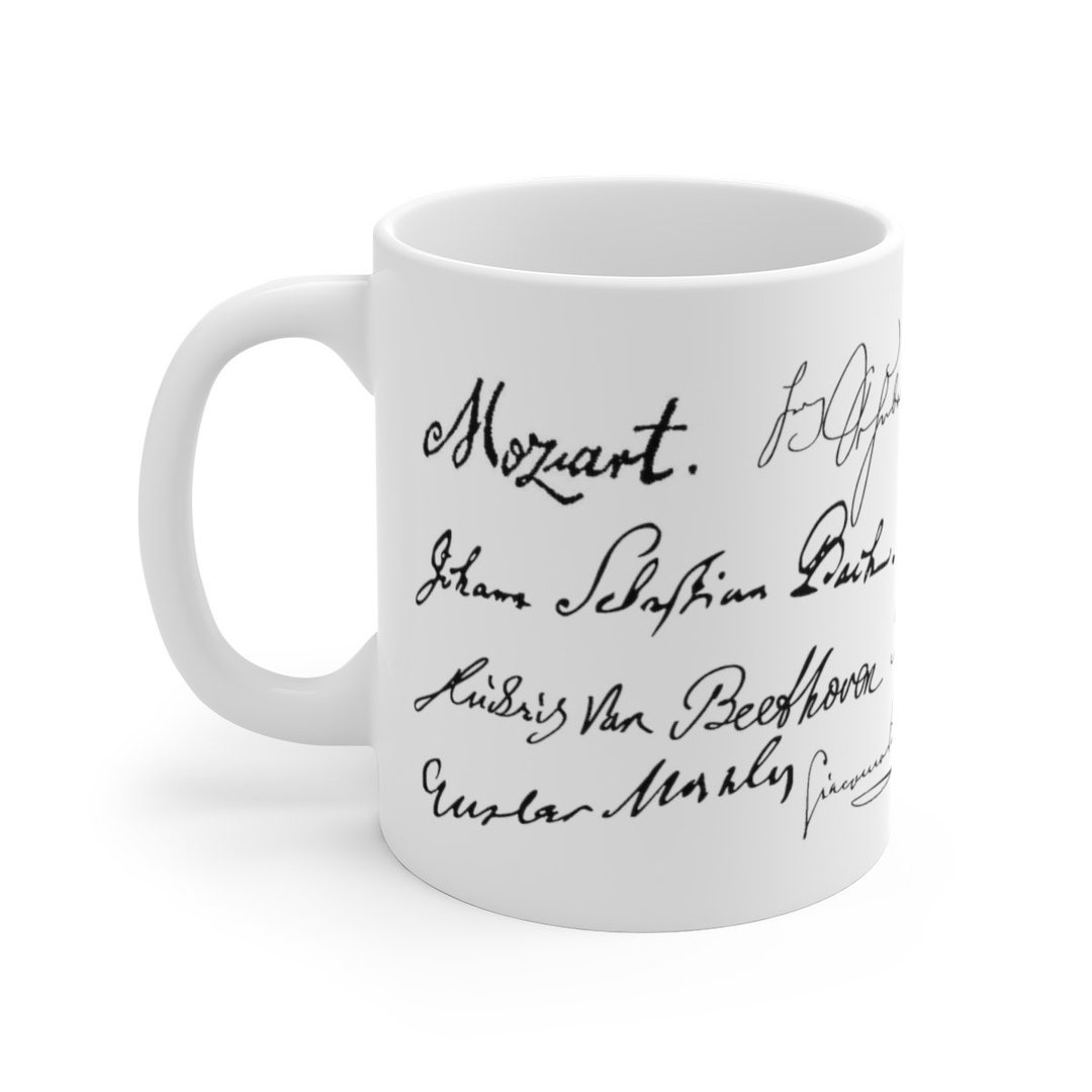 Signatures of Composers Coffee Mug, - Etsy