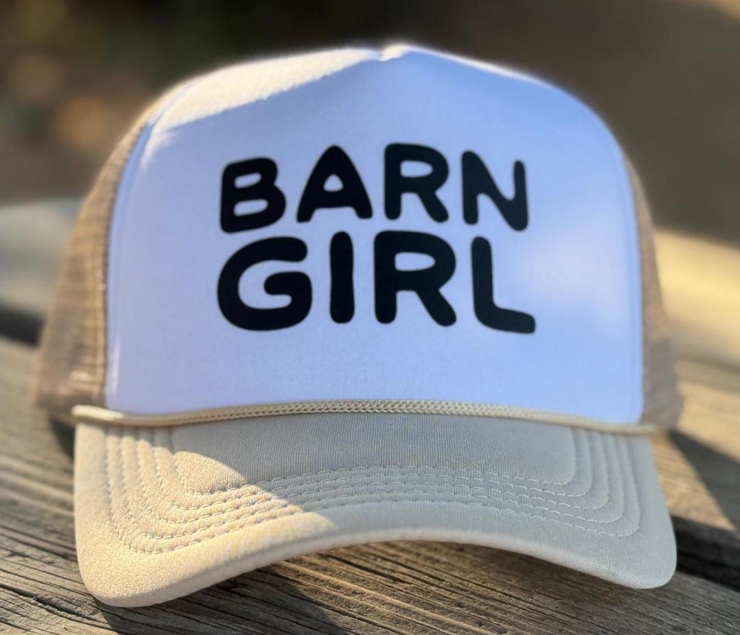 Trucker Hat, BARN GIRL, Trendy Hat, Cowgirl, Western, Sand/beige Color ...