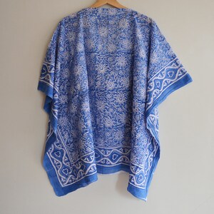Floral Block Print Short Dress Top, Light Weight Comfort Cover up ...