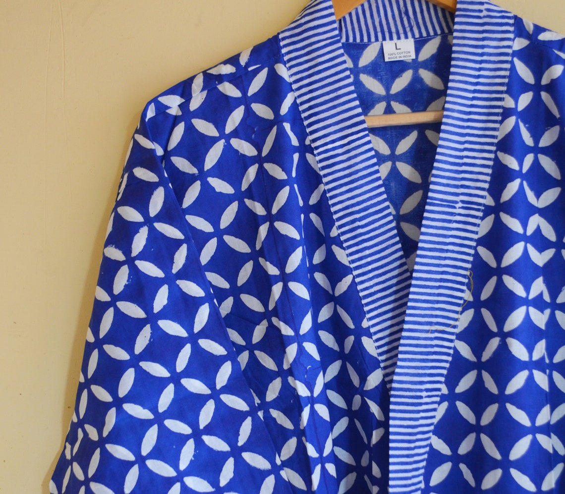 Handmade Night Wear Hand Block Printed Ethnic Dress Throw | Etsy