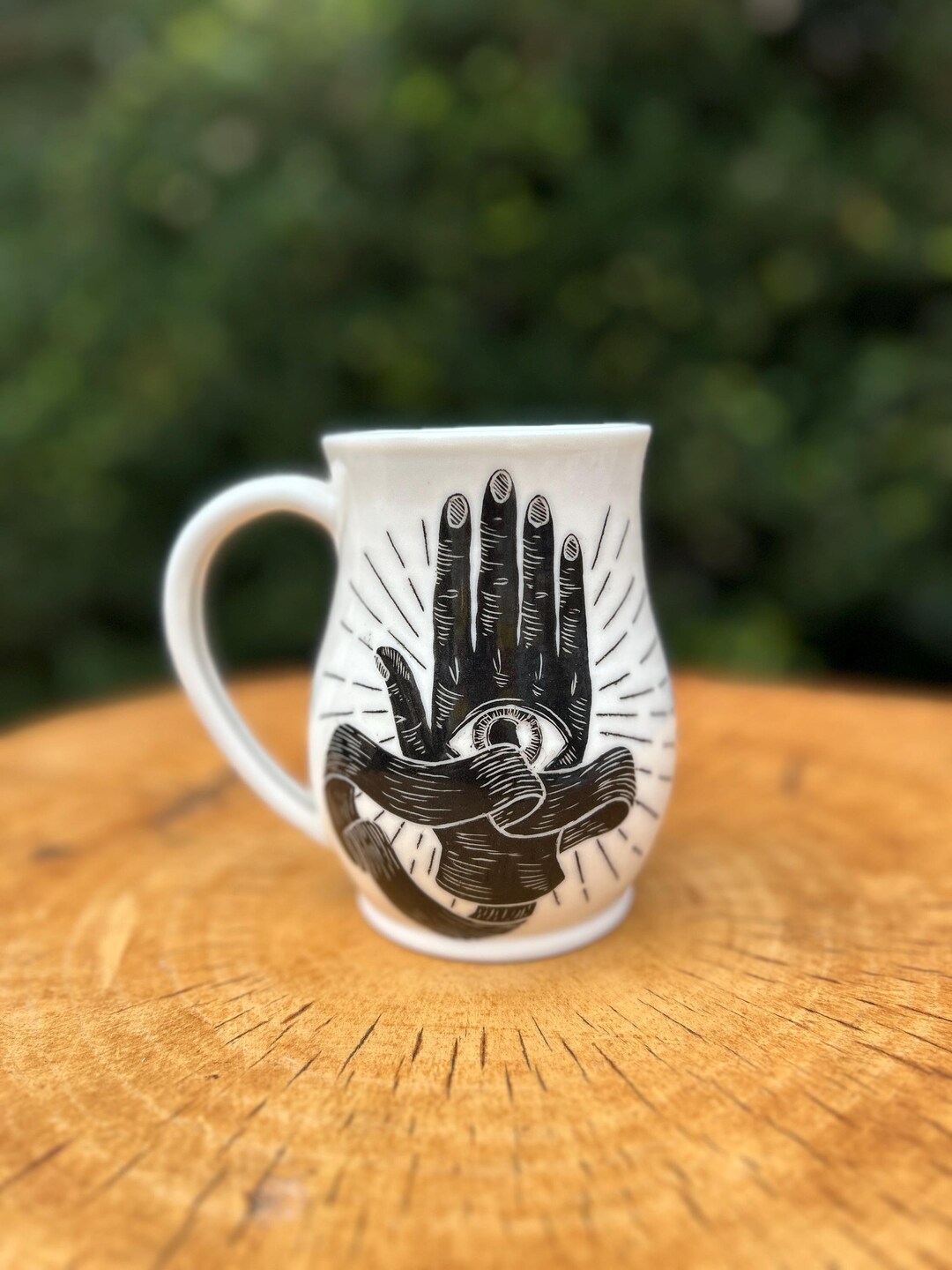 Oracle Hand Large Porcelain Mug - Etsy