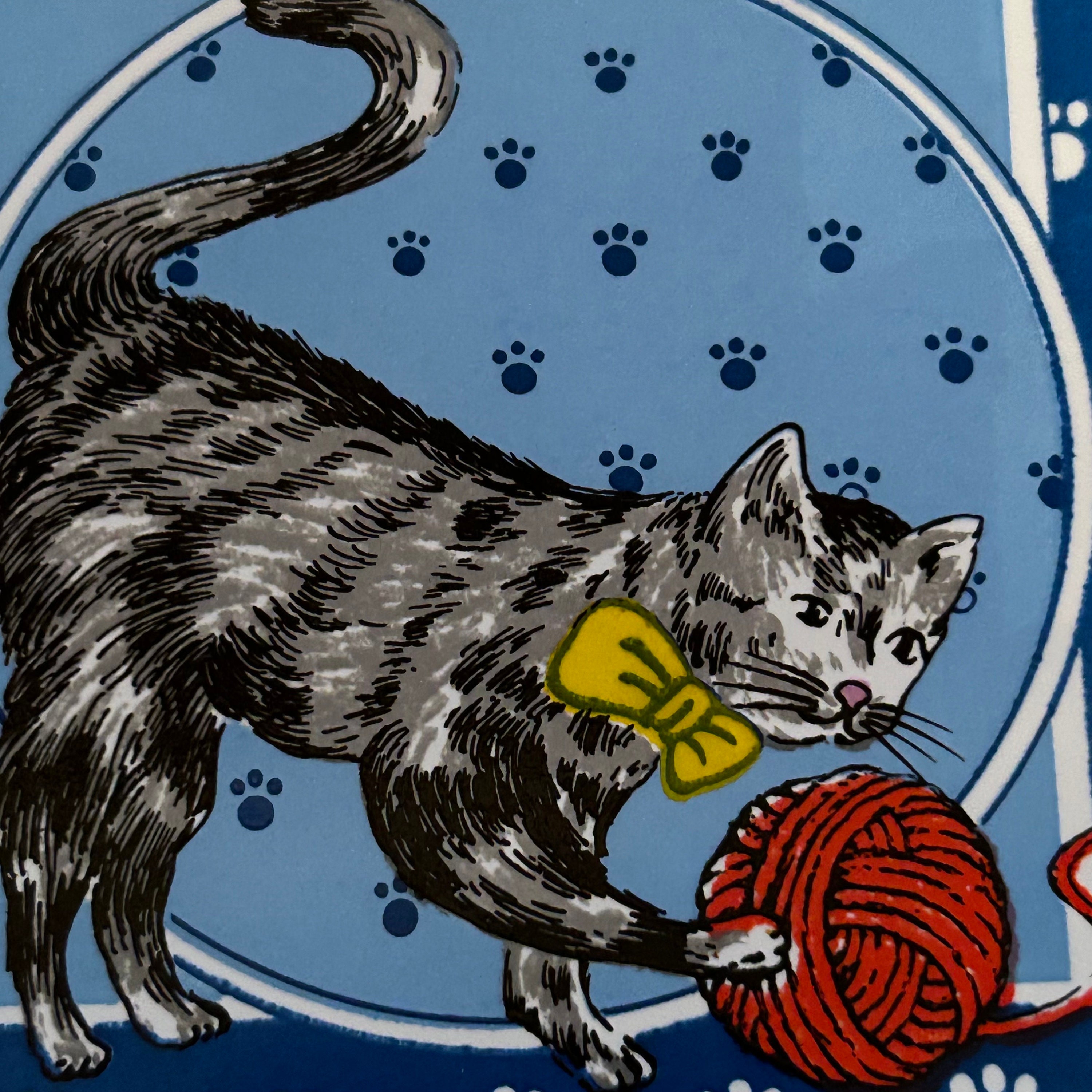 Cat Tile Trivet Set of 3 Vintage Cathay Cats in Bowties Trivets Wall ...