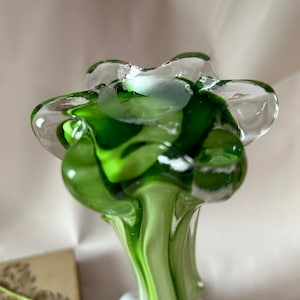 Art Glass Vase Curved Tree Trunk Mid Century Modern Design - Etsy