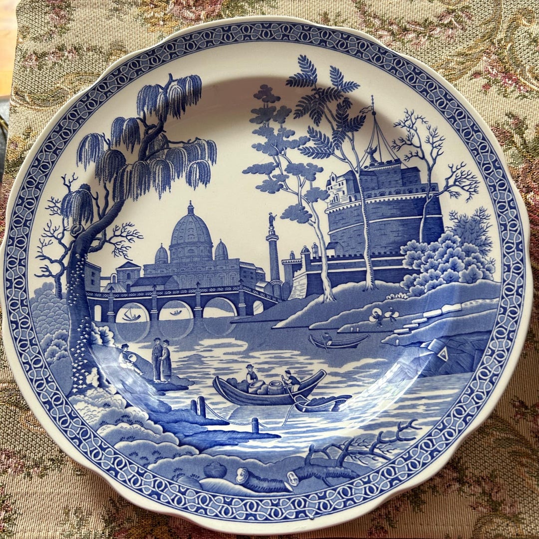 Spode Collectible Plate Blue Room Collection Pattern is Rome - Etsy