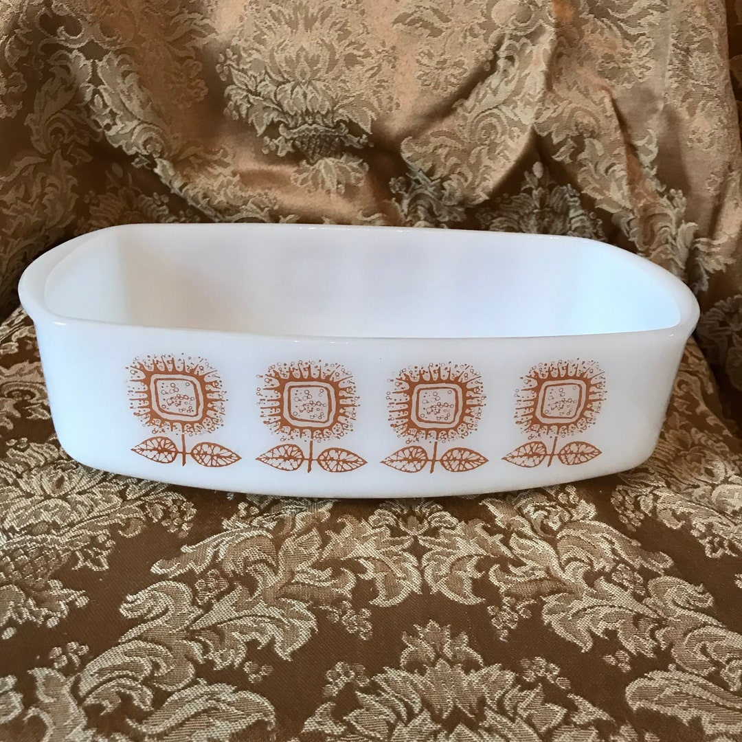 Federal Glass Milk Glass Loaf Dish - Etsy