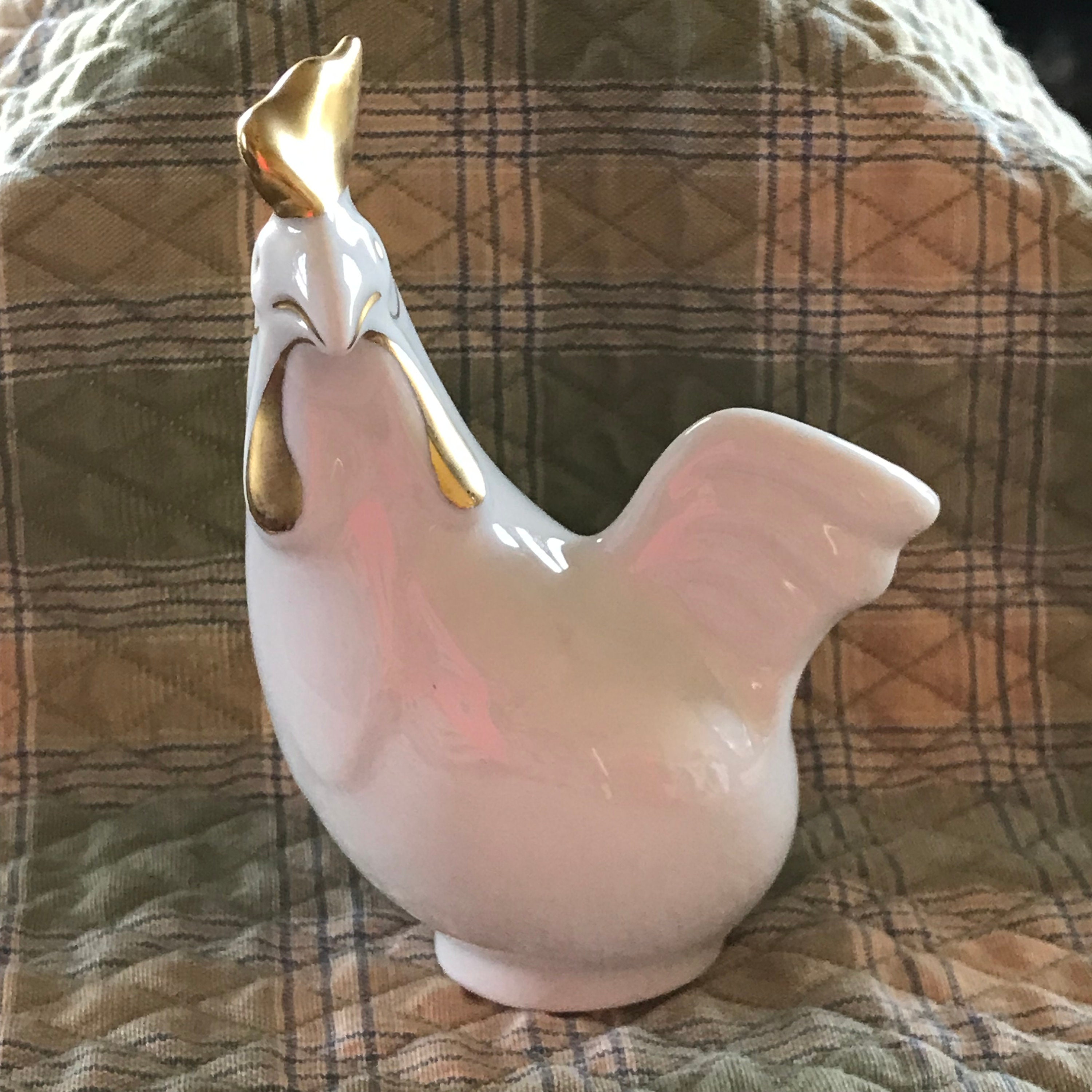 Rooster / Chicken Porcelain Figurine by Hollohaza Hungary 1992 - Etsy