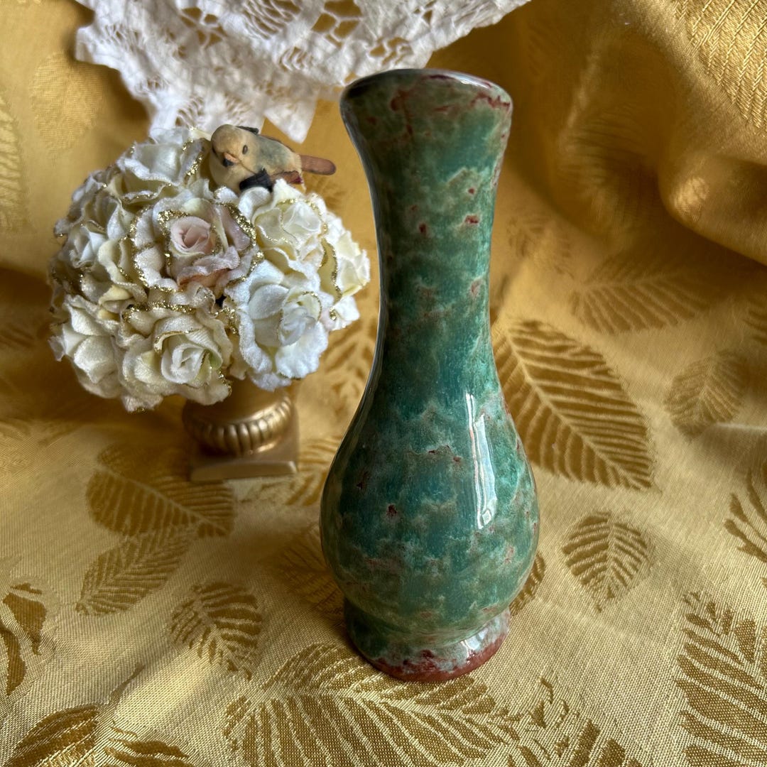 Burlington PEI Canada Pottery Red Ware Clay Pitcher Vase 7” High Signed ...