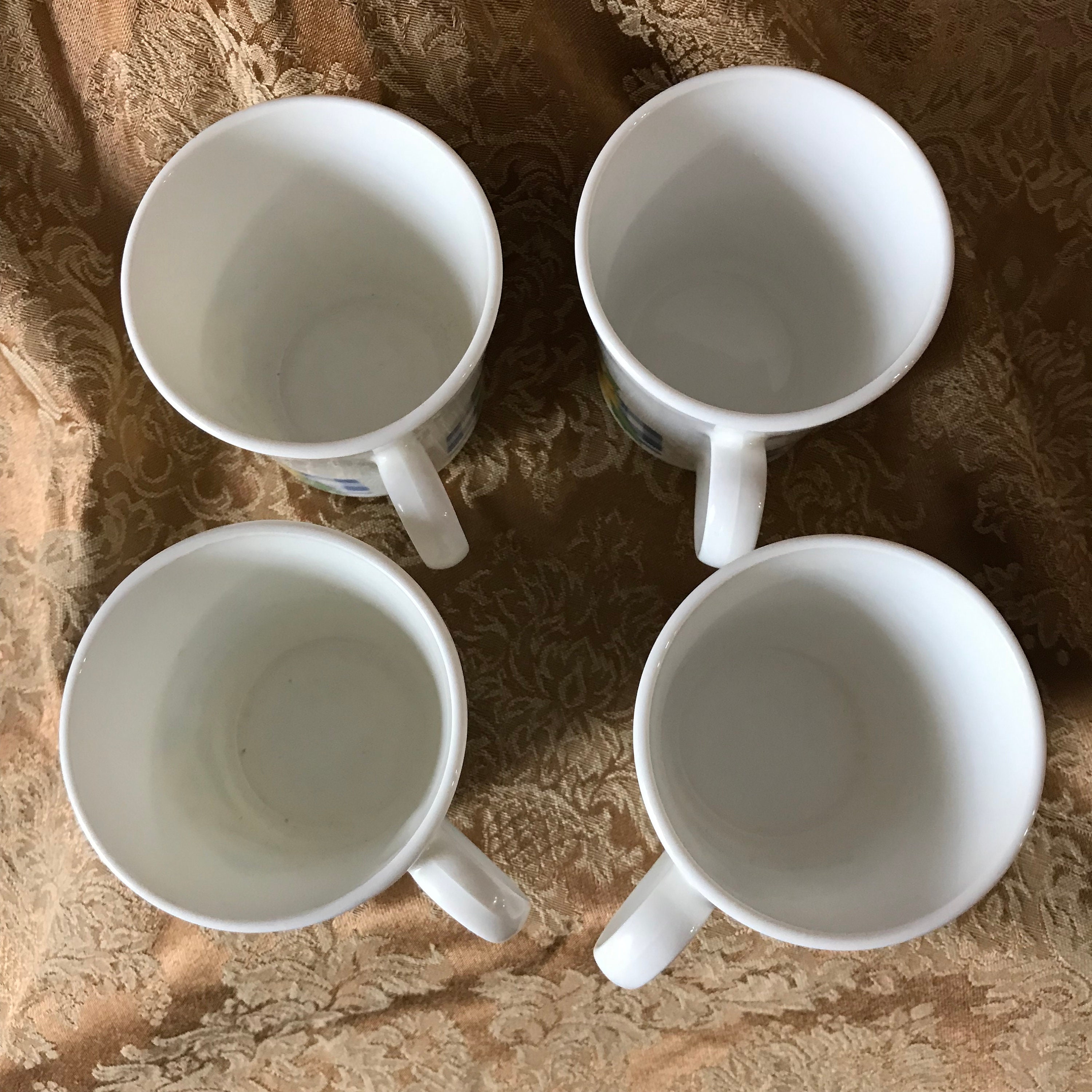 Corelle Sunsations Sunflower Mugs Cups Set of 4 - Etsy
