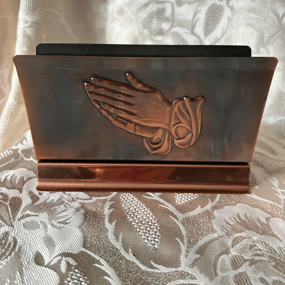 Napkin Holder Praying Hands Coppercraft Guild Religious Copper Décor - Etsy