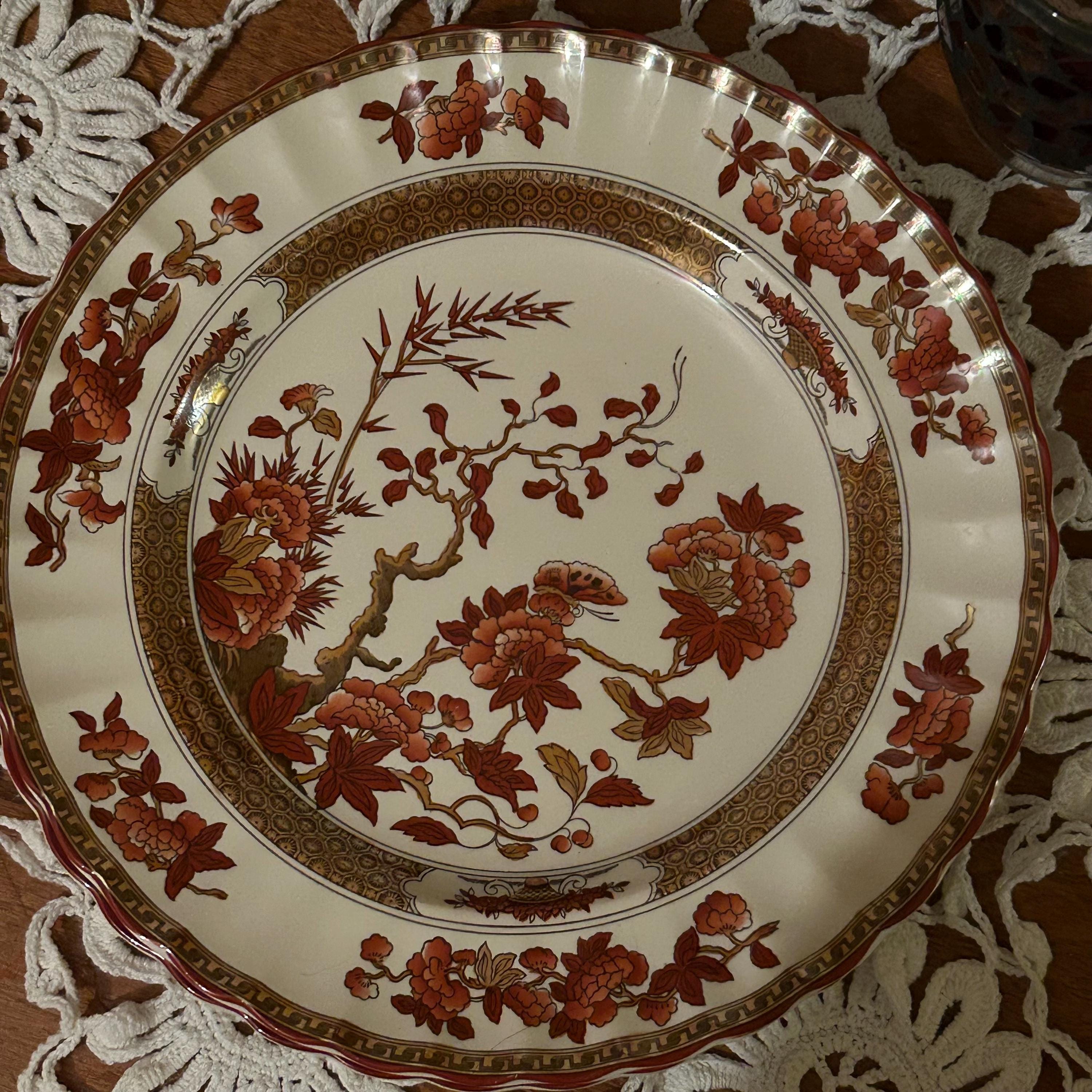 Copeland Spode India Tree Five Piece Place Setting Old Mark From Early ...