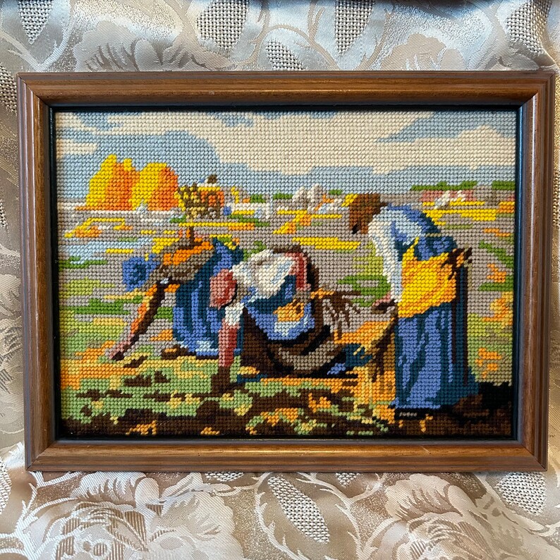 Vintage Needlepoint the Gleaners Jean Francois Millet Beautifully Done ...