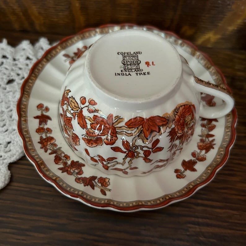 Copeland Spode India Tree Five Piece Place Setting Old Mark From Early ...