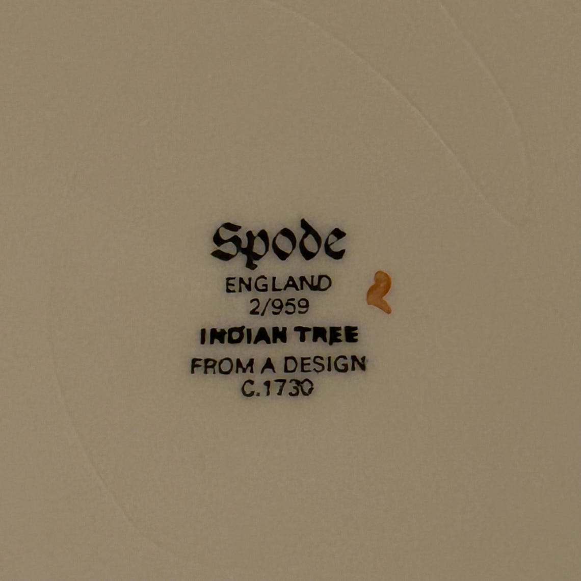 Copeland Spode India Tree Five Piece Place Setting Old Mark From Early ...