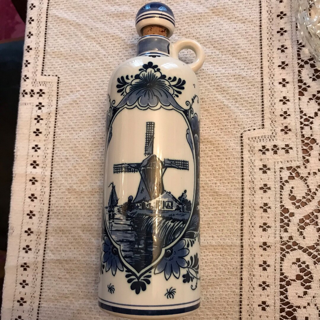 Delft Decanter Handpainted Made in Holland Classic Blue and White With ...