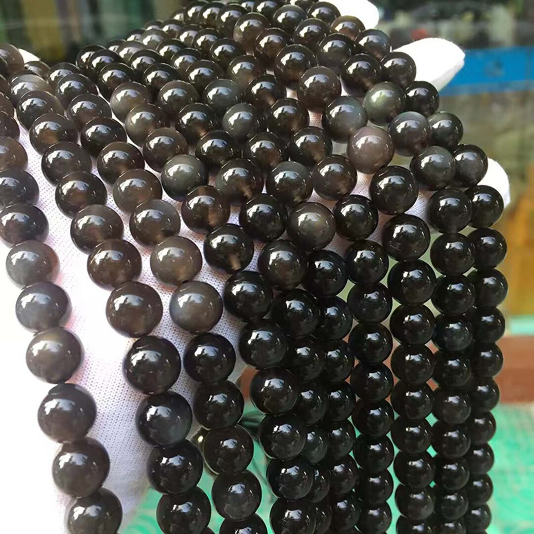 AA Natural Ice Obsidian Smooth Round Beads,obsidian Beads,loose Stone ...