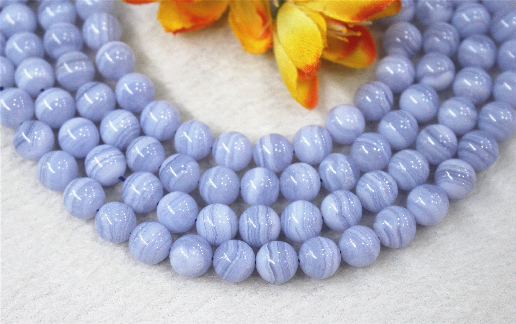 Natural AAA Blue Lace Agate Smooth Round Beads 4mm 6mm 8mm - Etsy
