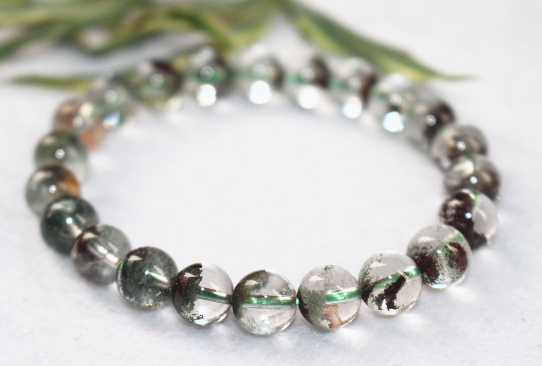 Natural AA Green Phantom Quartz Beads Bracelet 6mm 8mm 10mm 12mm Green ...