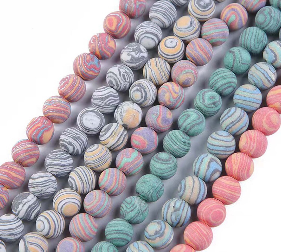 Matte Synthetic Malachite Smooth Round Beads 4mm 6mm 8mm 10mm - Etsy