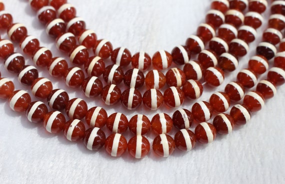 Tibetan Agate Beads Natural red Dzi Agate Round Beads6mm 8mm | Etsy