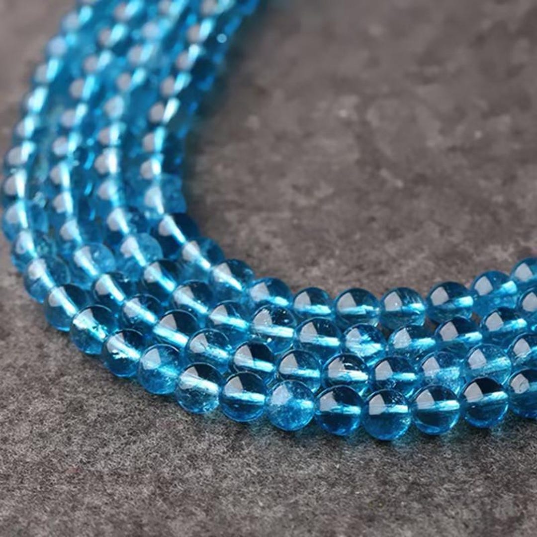 AA Natural Blue Rock Crystal Quartz Smooth Round Beads Supply 15 ...