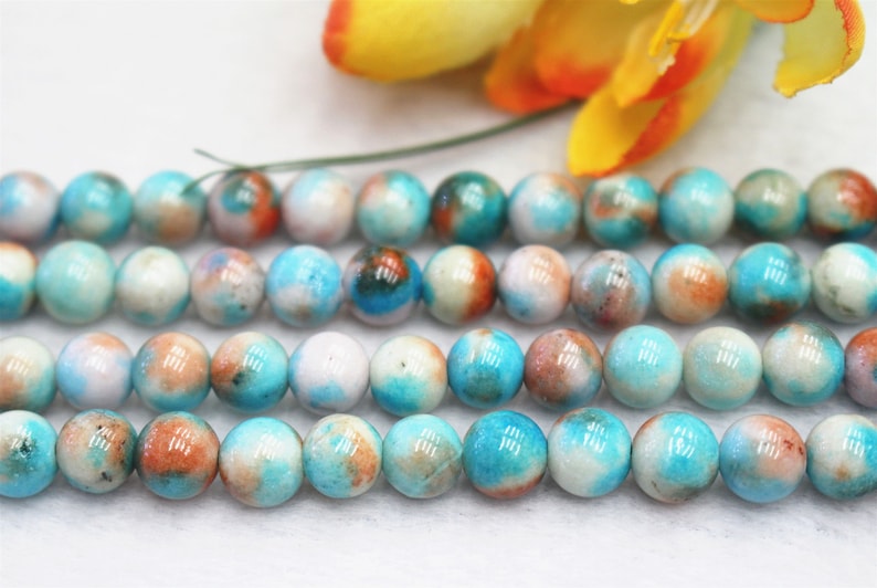 Rainbow Stone Jade Smooth Round Beads 4mm 6mm 8mm 10mm 12mm - Etsy
