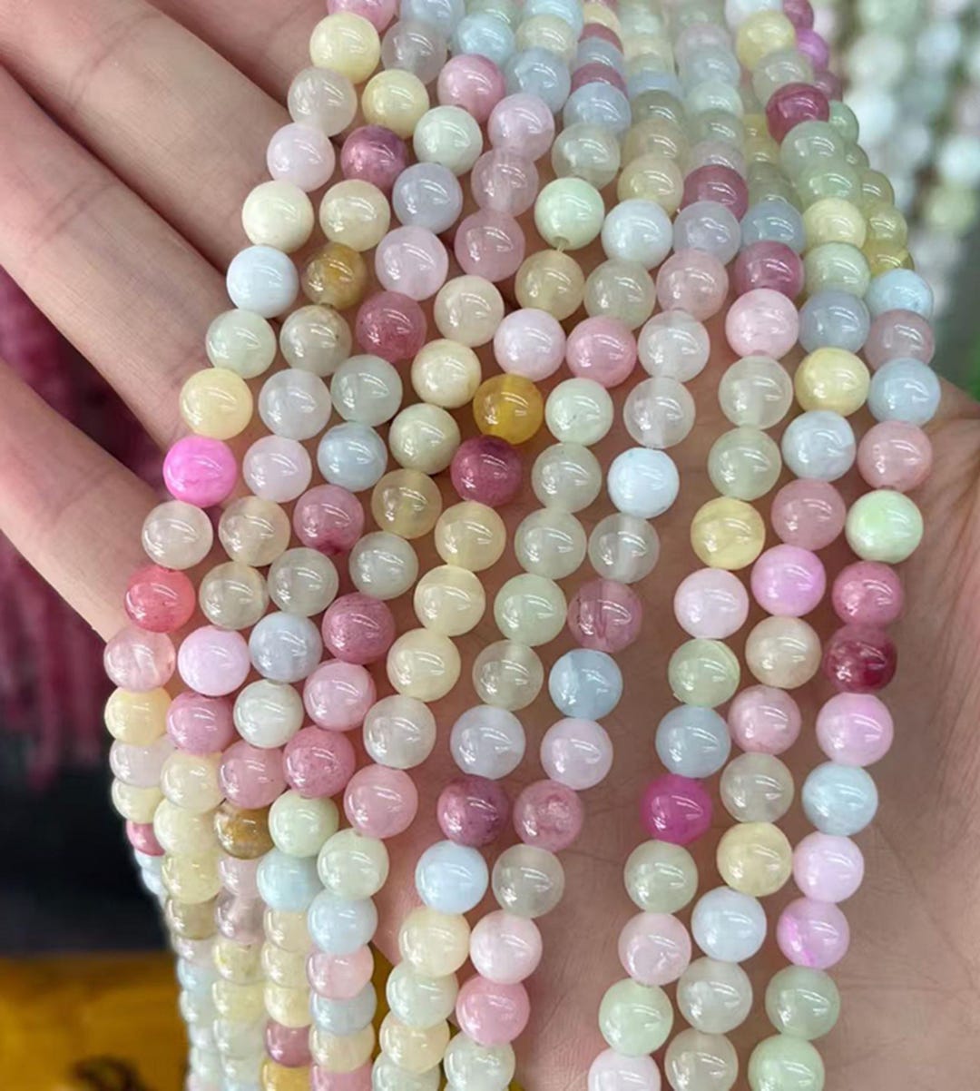 Rainbow Jade Smooth Round Beads Multicolor Candy Jade Gemstone Beads 15 ...
