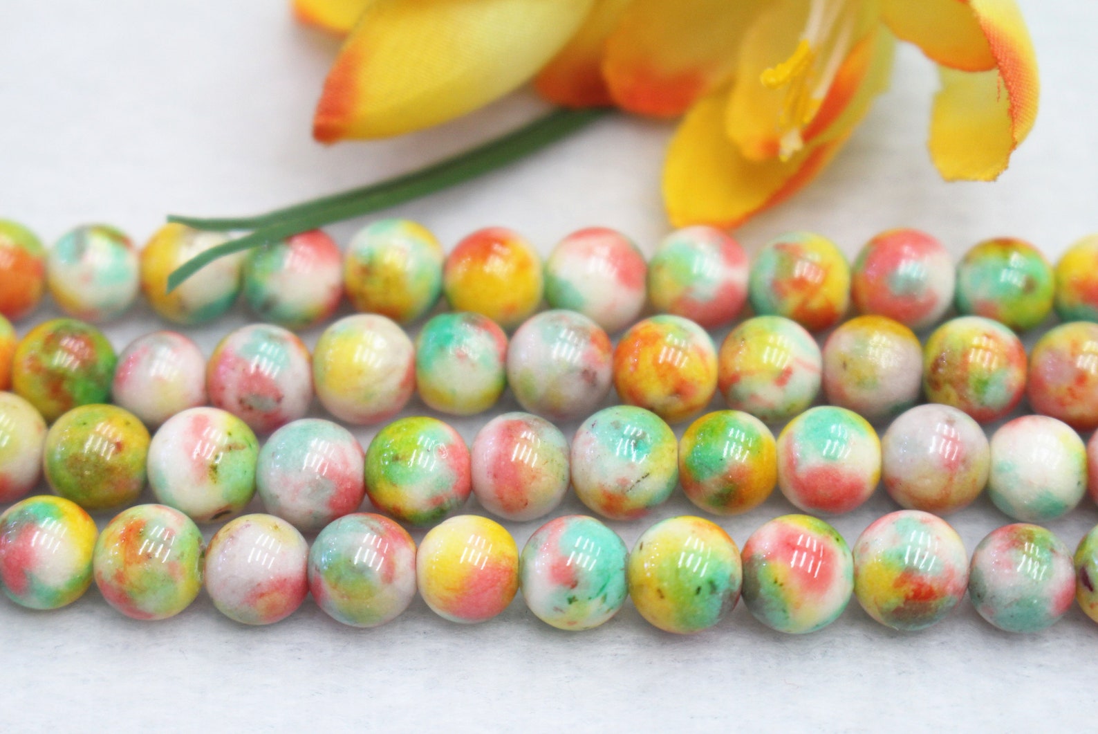 Rainbow Stone Jade Smooth Round Beads 4mm 6mm 8mm 10mm 12mm - Etsy Canada