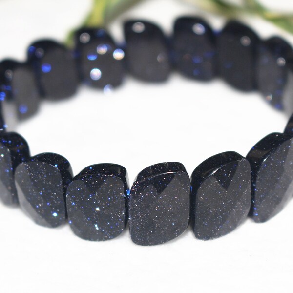 Faceted Blue Goldstone - Etsy