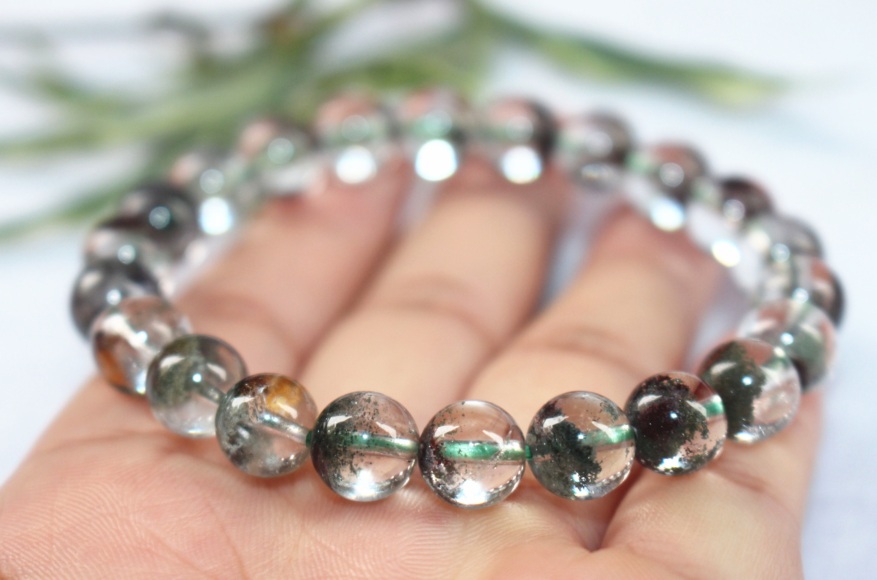 Natural AA Green Phantom Quartz beads Bracelet 6mm 8mm 10mm | Etsy