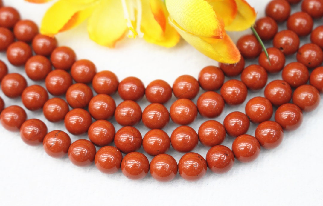 Natural Africa Red Jasper Smooth Round Beads 4mm 6mm 8mm 10mm 12mm Red ...