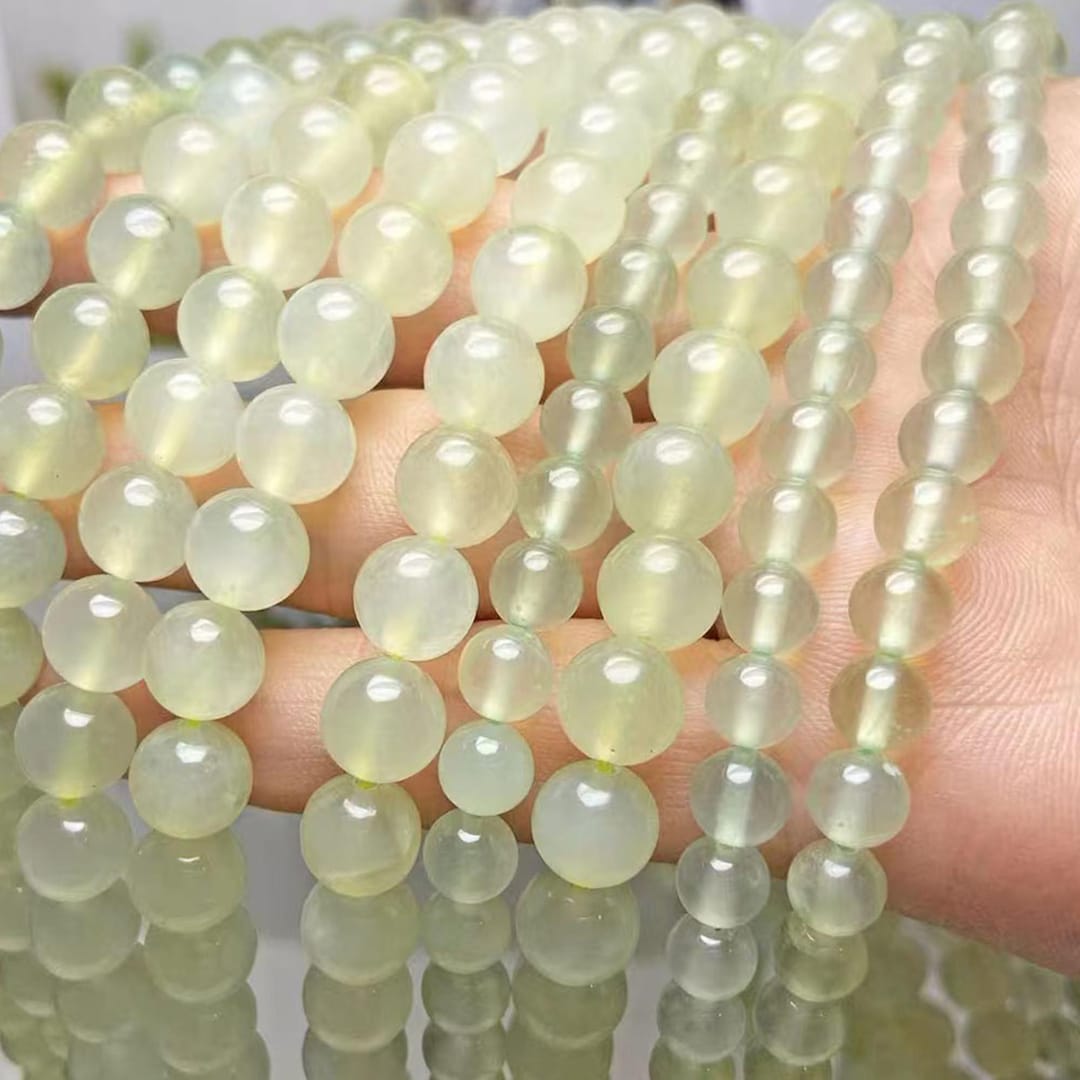 Natural Green Serpentine Jade Smooth Round Beads 4mm 6mm 8mm 10mm Green ...