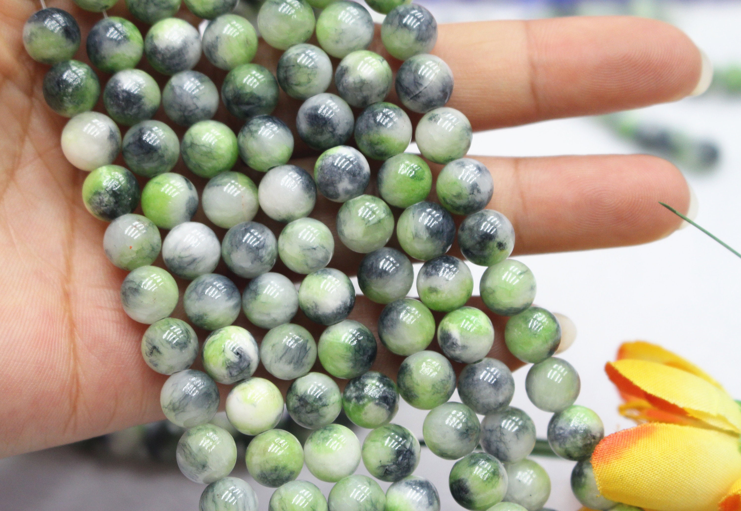 Multicolor Jade Smooth Round beads 4mm 6mm 8mm 10mm 12mm | Etsy