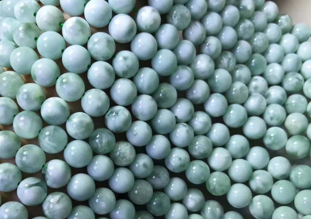 Natural Green Angelite Smooth Round Beads,green Angelite Beads Supply ...