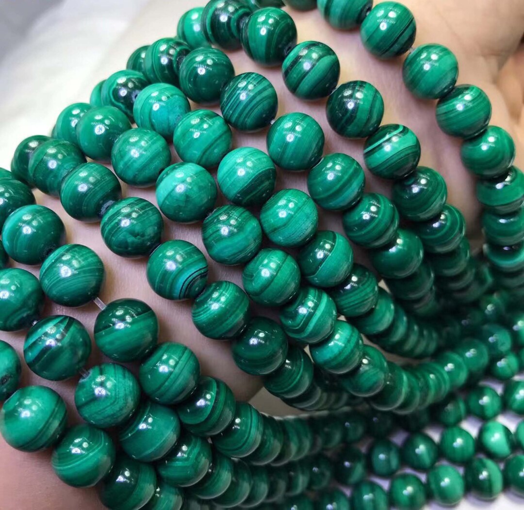 Natural AAA Genuine Malachite Round Beads,6mm 8mm 10mm 12mm 14mm 16mm ...