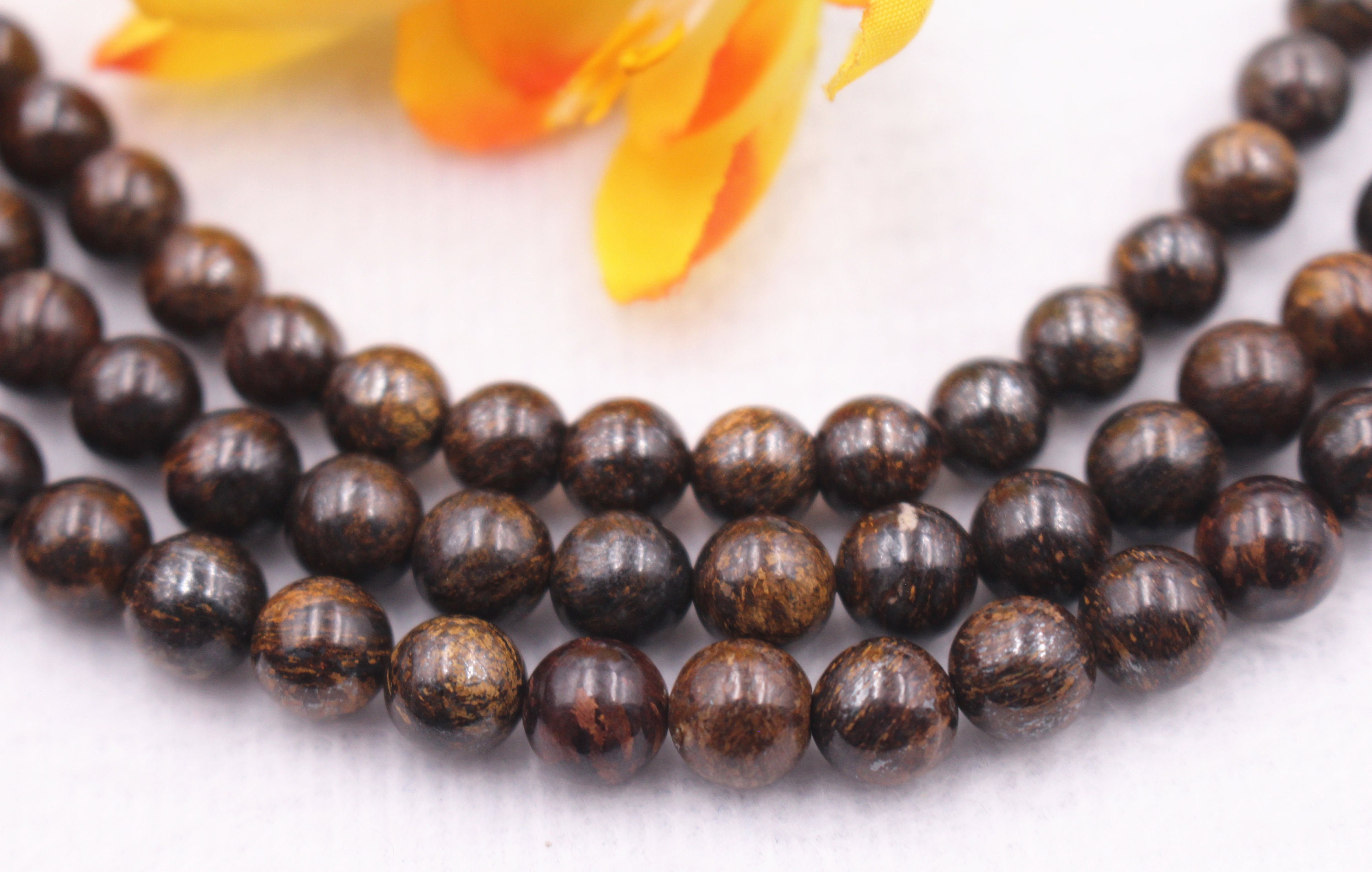 Natura Bronzite Smooth Round Beads 4mm 6mm 8mm 10mm 12mm Bronzite Beads ...