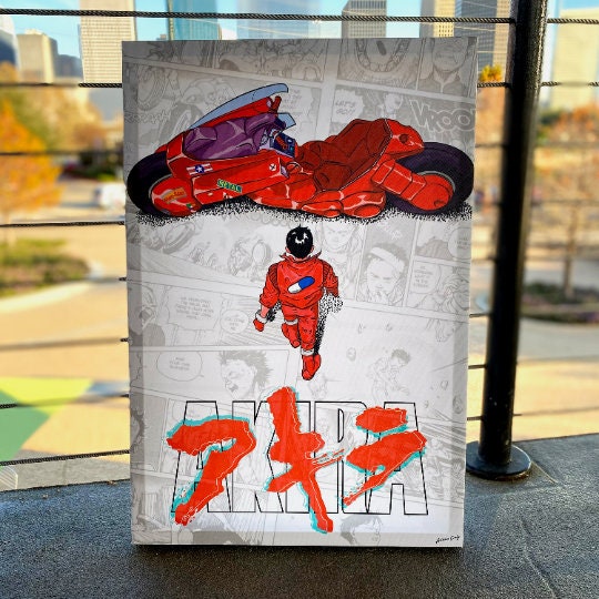 Akira Hand-drawn Art Canvas, Framed Canvas, Poster, Anime/manga Themed ...