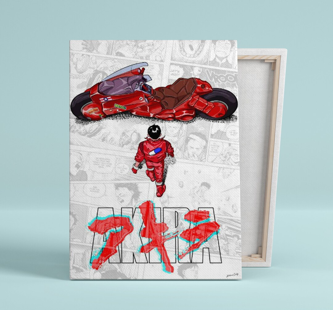 Akira Hand-drawn Art Canvas, Framed Canvas, Poster, Anime/manga Themed ...