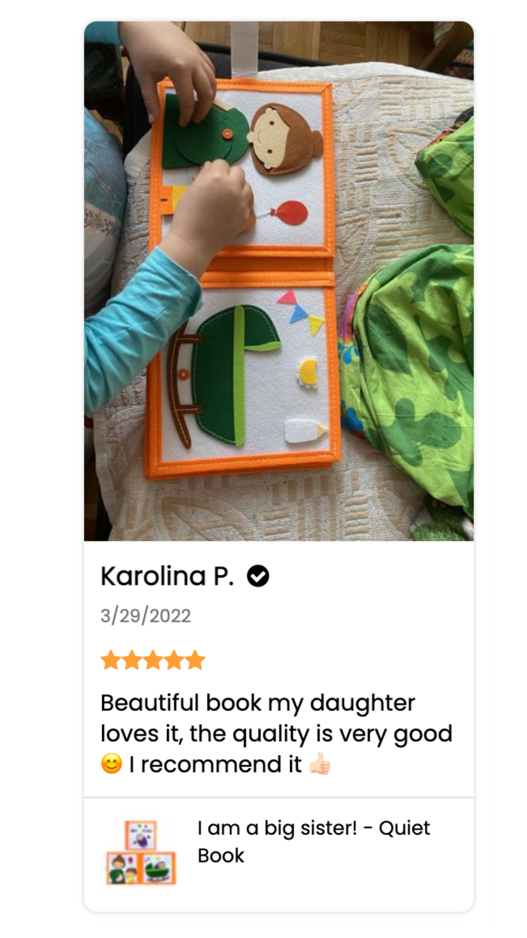 I Am a Big Sister | Quiet Book for Toddlers | Personalized Gift for Big ...